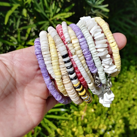 Vintage | Jewelry | Vintage Shell Bracelets | Poshmark